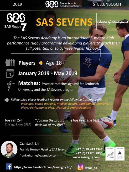 Introducing SAS SEVENS! Another world class SAS Rugby programme headed ...
